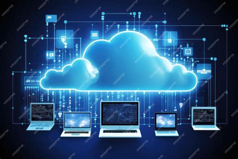 premium photo cloud computing technology concept