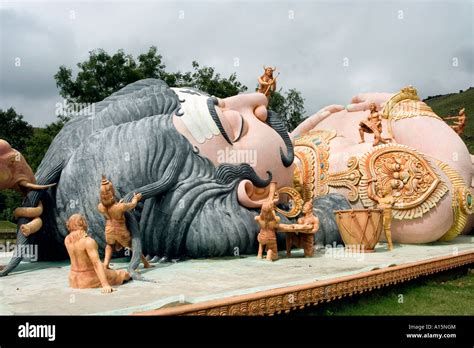 Kumbhakarna Statue In Kumbhakarna Gardens Indian Legend Statue Tourist