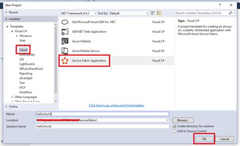 azure service fabric create hello world project praveen kumar