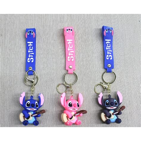 Stitch Silikon Anahtarlık Figürlü Renkli Anahtarlık Modeli
