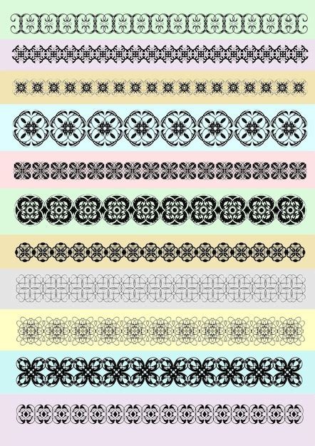 Premium Vector Collection Of Ornamental Rule Lines In Different