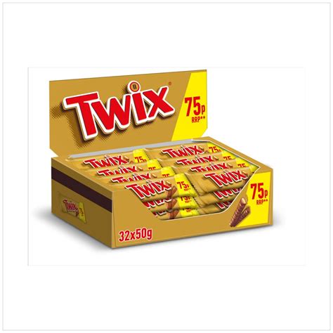 Twix Caramel Biscuit Chocolate Bar 50g Pmp £075 Bb Foodservice