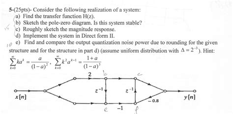 Solved Pts Consider The Following Realization Of A Chegg