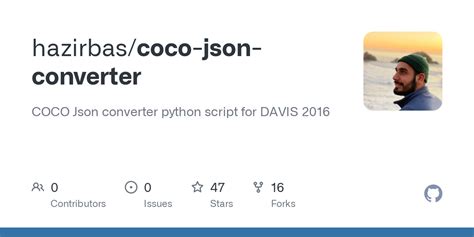 GitHub Hazirbas Coco Json Converter COCO Json Converter Python Script For DAVIS