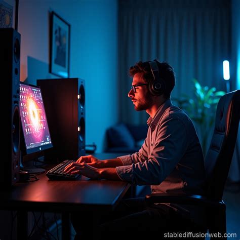 Man Assembling A Computer Stable Diffusion Online