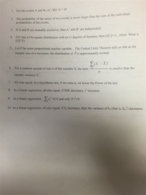 Solved For The Events A And B Chegg Com