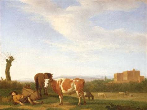 Landscape With Cattle And A Pollarded Tree 1658 Oil On Canvas Laid