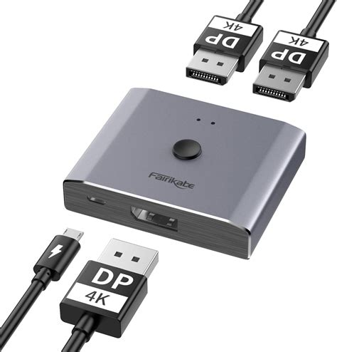 Amazon Com Displayport Switch Splitter In Out Or In Out K Hz Bidirectional