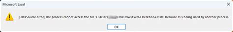Fix For Microsoft Onedrive And “datasourceerror The Process Cannot Access The File Because It
