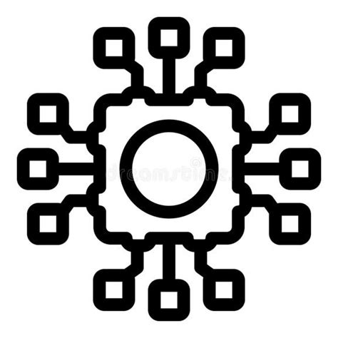 Electronic Circuit Board Chip Representing Data Processing System Stock