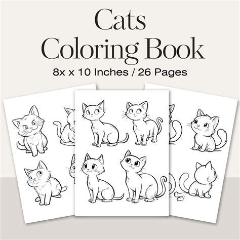 Cats Coloring Pages Sheets Of Cats Clipart Coloring Book Made By