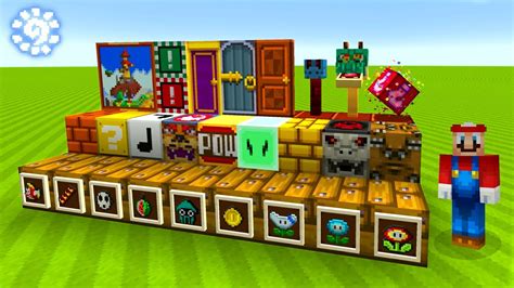 Minecraft Super Mario Mash Up All Blocks And Items Youtube