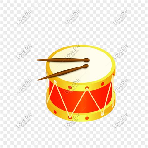 만화 드럼 악기 핸드 페인팅 무료 버클 소재 Png 일러스트 무료 다운로드 Lovepik