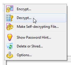 SecureIT Help File How To Decrypt File Folder