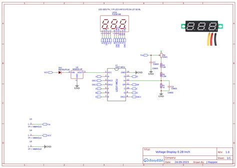 Digit LED Voltmeter EasyEDA Open Source Hardware Lab