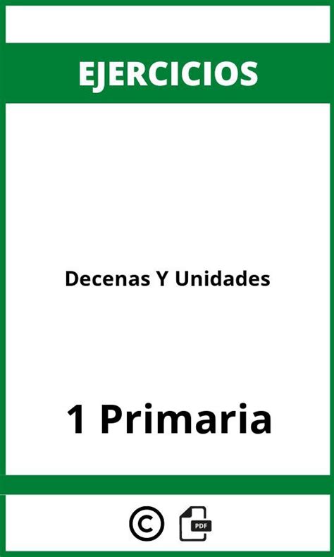 Ejercicios Decenas Y Unidades 1 Primaria Pdf