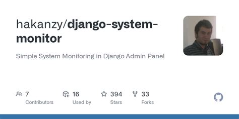 github hakanzy django system monitor simple system monitoring in