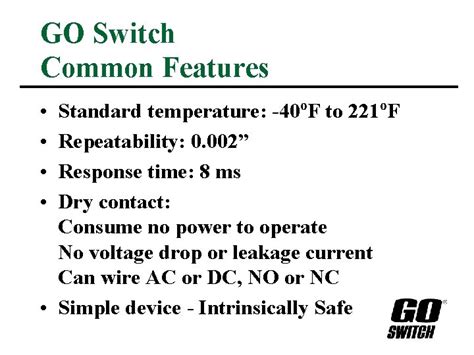 GO Switch Leverless Limit Switches GO Switch Why