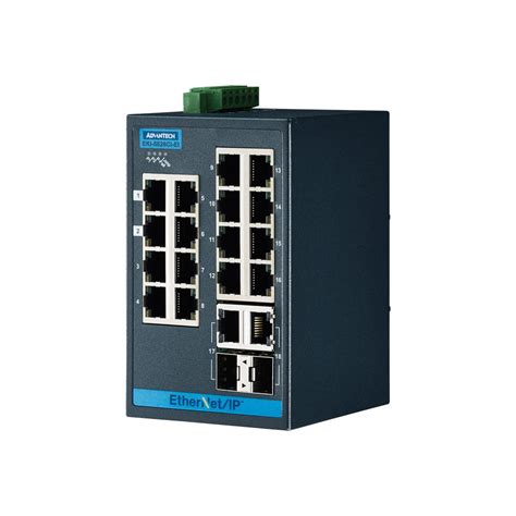 Advantech 18 Port Managed Industrial Ethernet Ip Ethernet Switch Impulse Embedded