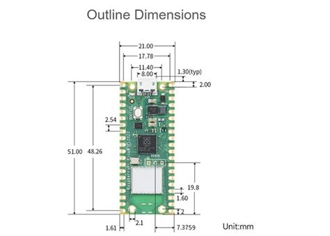 Original Raspberry Pi Pico Rp2040 Wireless With Headers Soldered Pico H W Raspberry Pi Pico Wh