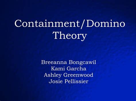 Containment Domino Theory Ppt