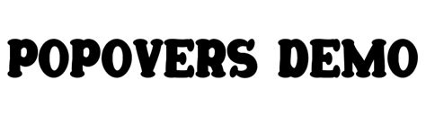 Popovers Demo Font