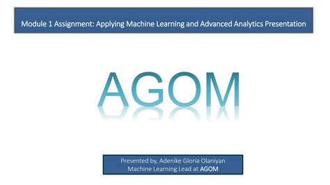 Solution Aia 6550 Module 1 Assignment Applying Machine Learning And
