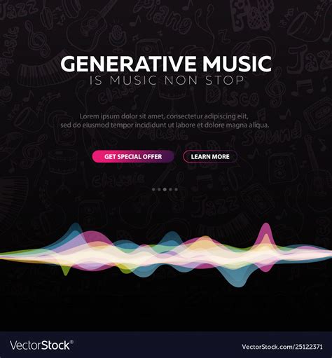 Generative Music Created Ai Royalty Free Vector Image