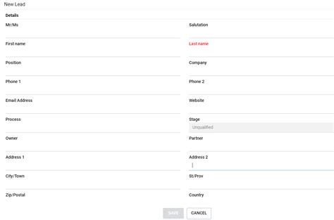 creating a lead in the leads module maximizer