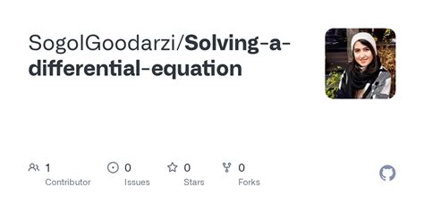 Github Sogolgoodarzisolving A Differential Equation