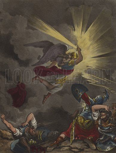 Angel Of The Lord Slaying The Assyrians Stock Image Look And Learn