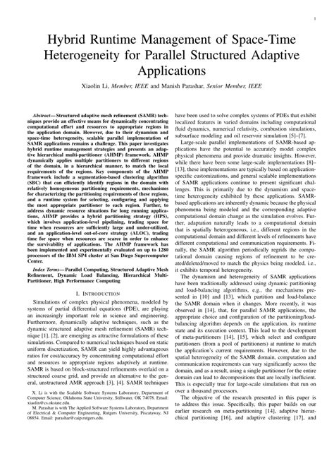 pdf hybrid runtime management of space time heterogeneity for