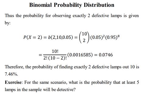 Binomial Probability Distributionthus The Probability For Observing Exac