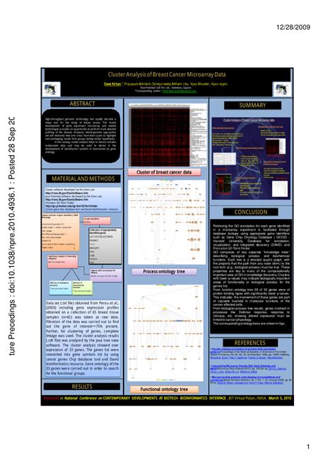 Pdf Cluster Analysis Of Breast Cancer Microarray Data