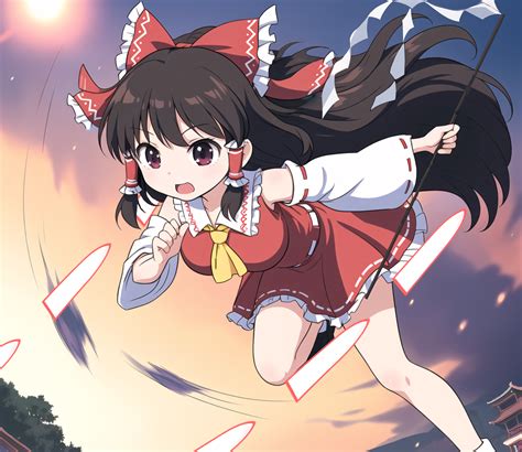 Hakurei Reimu Touhou Generated By Tashiki Aibooru