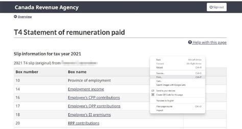 How To Download Slips From Your Cra My Account Taxonic Corporation