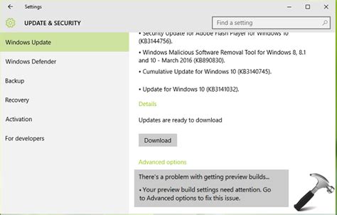 FIX There S A Problem With Getting Preview Builds In Windows