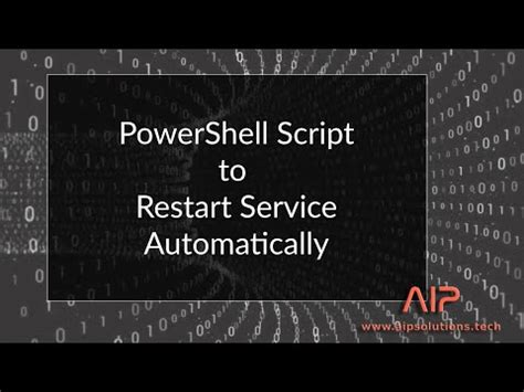 PowerShell Script To Restart A Windows Service And Task Scheduler Configuration YouTube