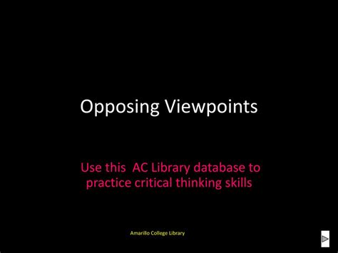 Use This Ac Library Database To Practice Critical Thinking Skills Ppt