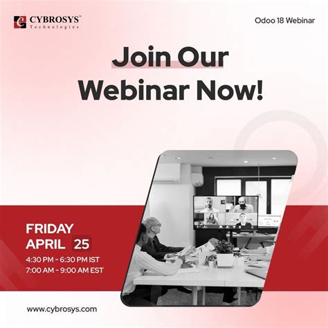 Odoo Odoo18 Erp Businesssoftware Software Technology Webinar Cybrosys Technologies Pvt Ltd