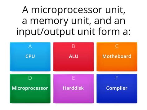 Microprocessor Computer Quiz