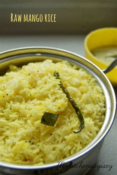 Raw Mango Rice Recipe Manga Sadam Easy Rice Recipes Indian Lunch