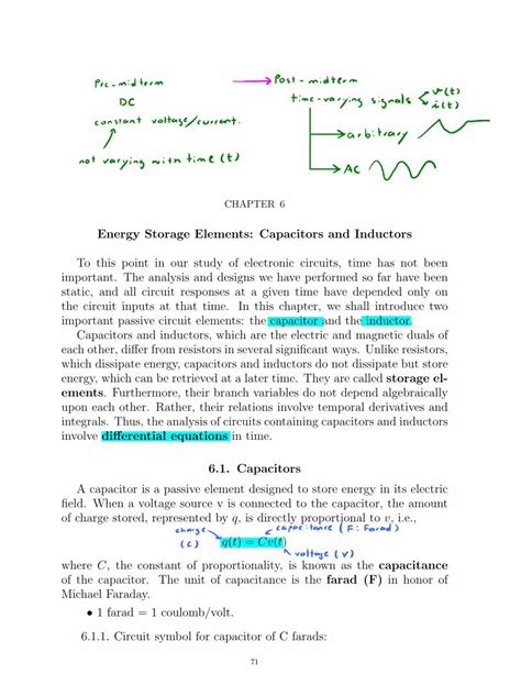 Pdf Energy Storage Elements Capacitors And Inductors Post