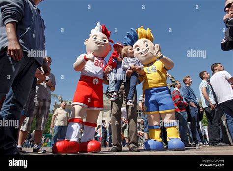Slavek And Slavko Mascots Of Euro 2012 In Krakow Poland May 9 2012
