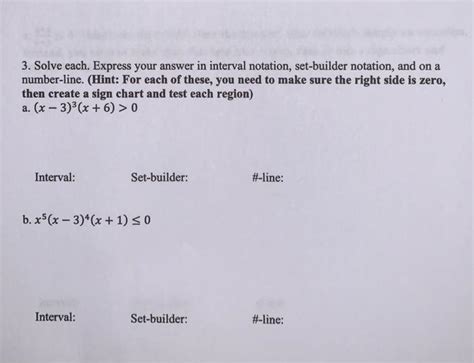 Solved 3 Solve Each Express Your Answer In Interval
