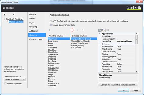 Telerik Web Forms Grid Design Time Building A Hierarchical Grid