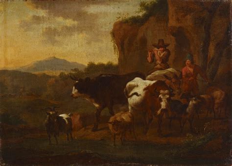Shepherd Playing Flute Cattle Free Photo Illustration Rawpixel