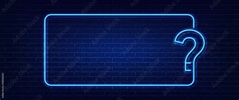 Neon Quiz Frame For Decoration On The Wall Background Question Mark Frame Background Game