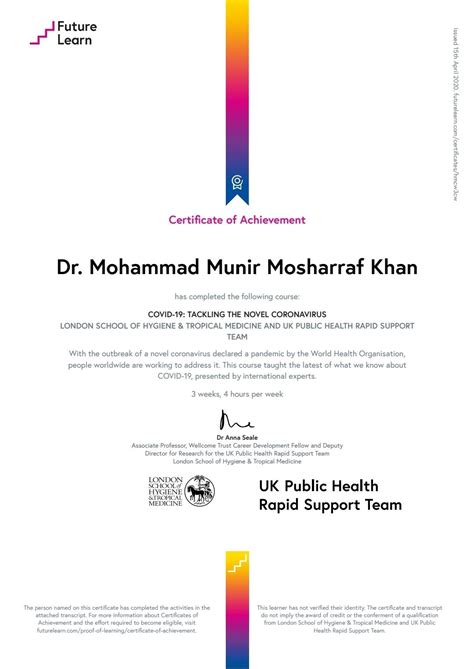 Dr Mohammad Munir Mosharraf Khan Mbbs Mph Mprhgd Mss Dem Cpem Schp Ccd On Linkedin