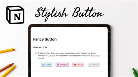 Create Stylish Buttons In Notion Youtube